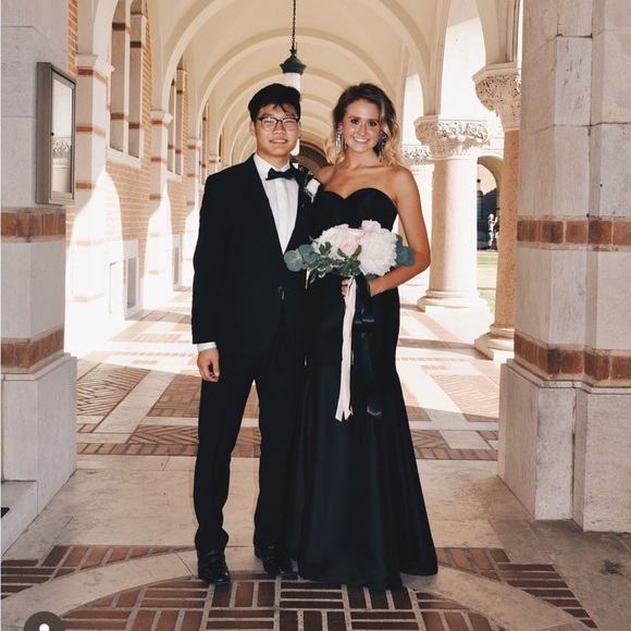 Dresses | Chloe Dao Black Strapless Formal Gown | Poshmark